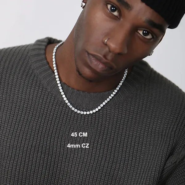 RICH 925k SILVER TENNIS CHAIN 3mm (Gerçek Gümüş) – Richie Rich Design